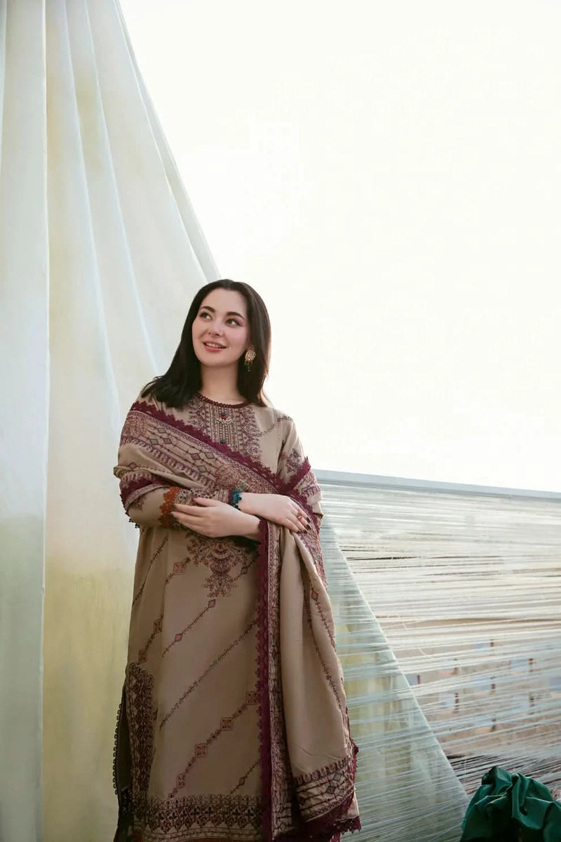 3 PC EMBROIDERED DHANAK SUIT - BG810 – BinGulzar